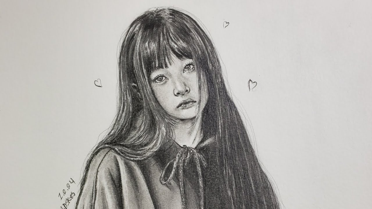 Drawing of Hanni ️ 🦋 #art - YouTube