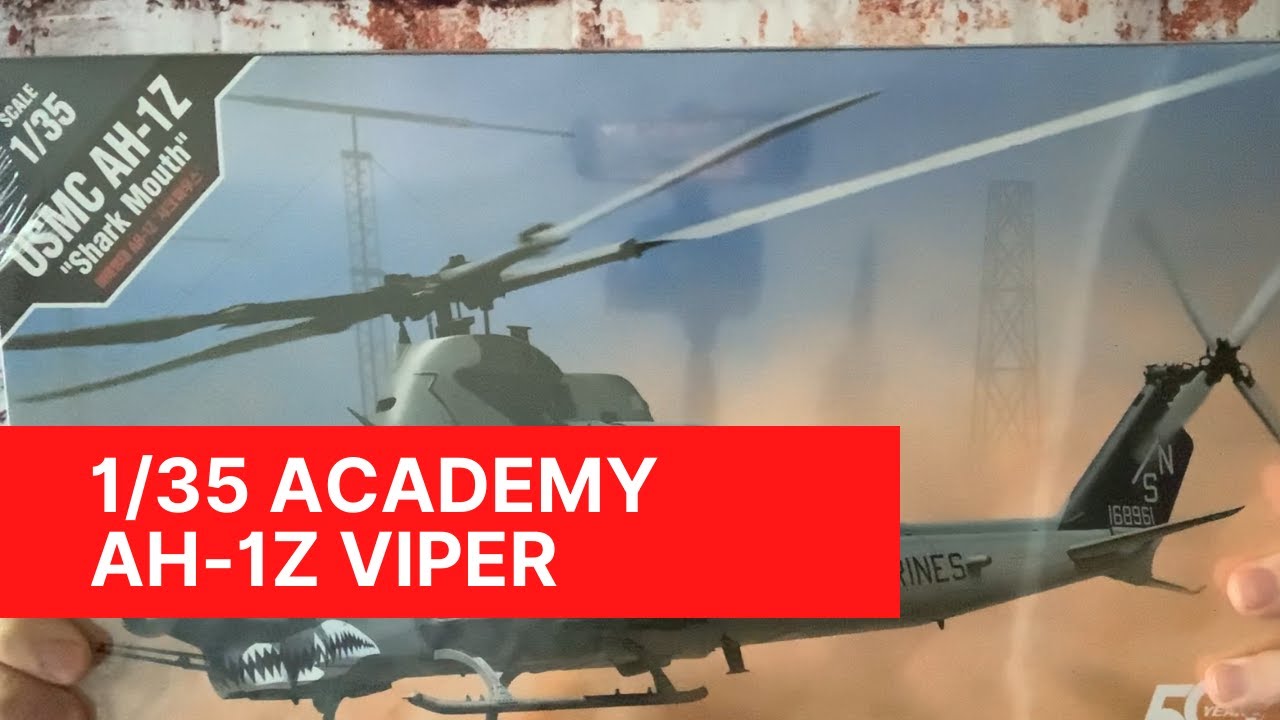 Academy 1/35 AH-1Z Viper 12127: A look inside the box - YouTube