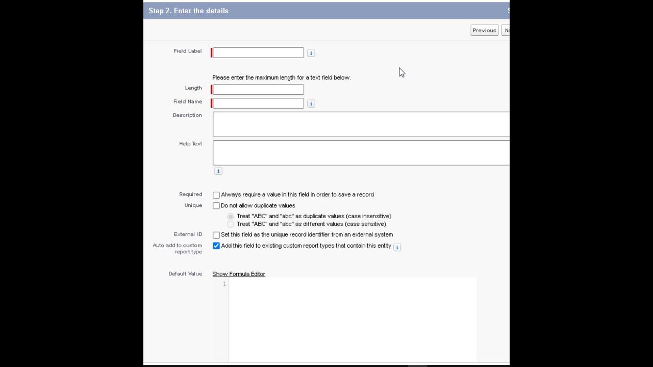What options can be set while creating a custom field? - YouTube