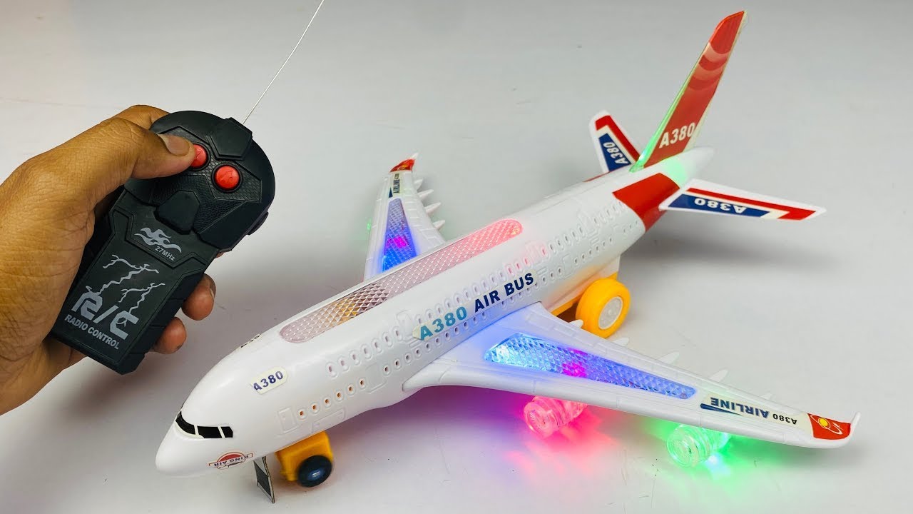 RC Super Air Bus Airplane 3D Light & Sound | Remote Control RC Airplane ...