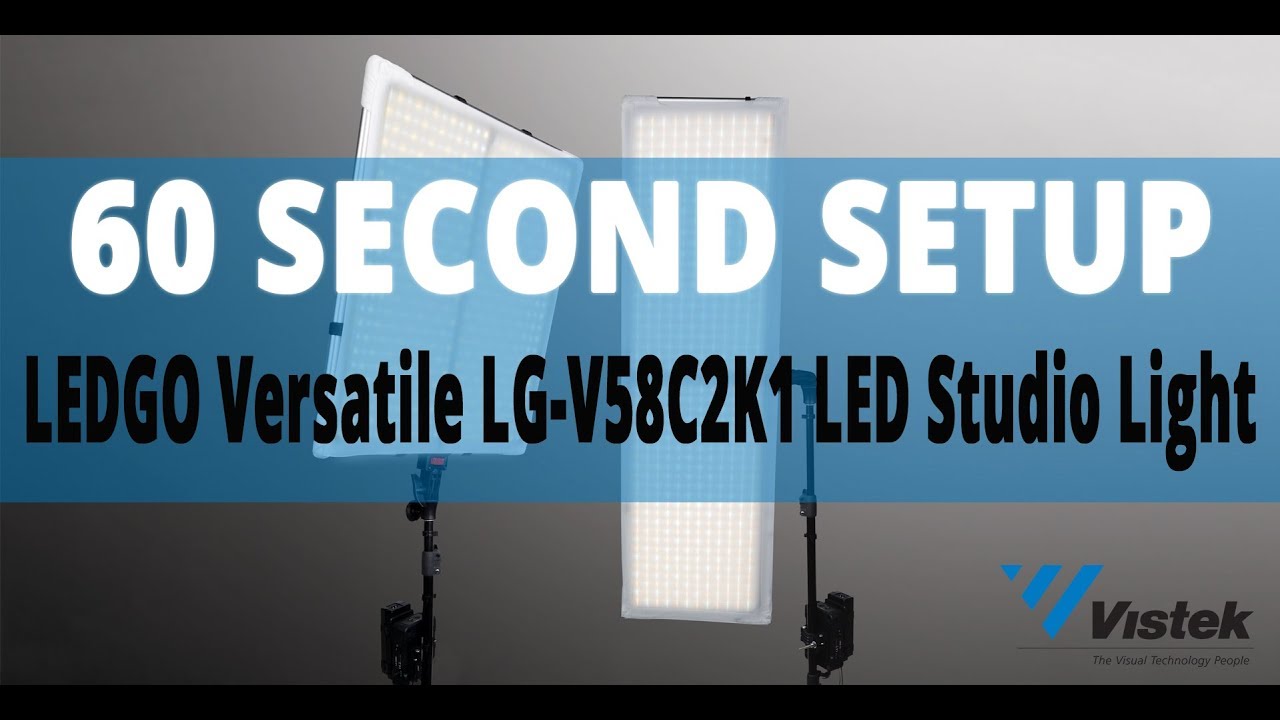 LEDGO Versatile LG-V58C2K1 LED Studio Light | 60 Second Set-up - YouTube