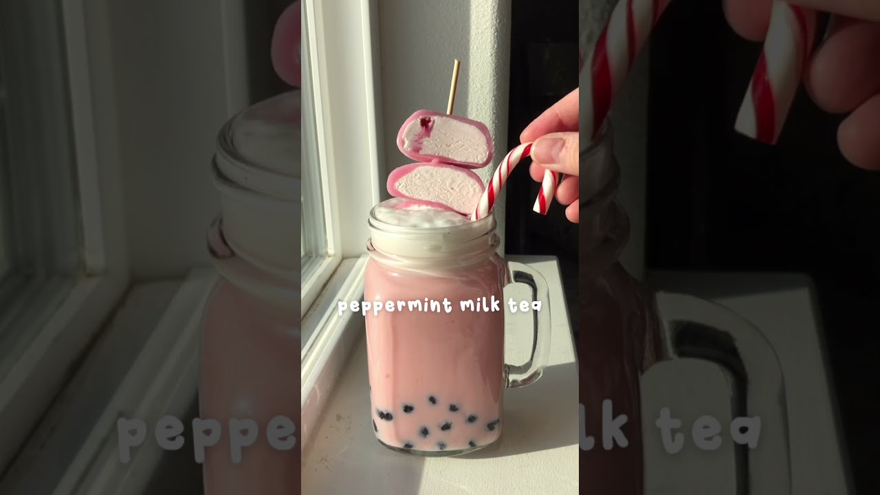 Making Peppermint Milk Tea with Mochi Ice Cream! - YouTube