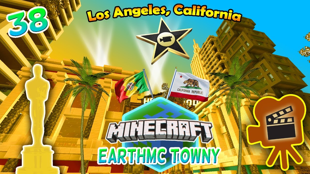 Los Angeles California Tour! | Minecraft EarthMC Towny #38 - YouTube