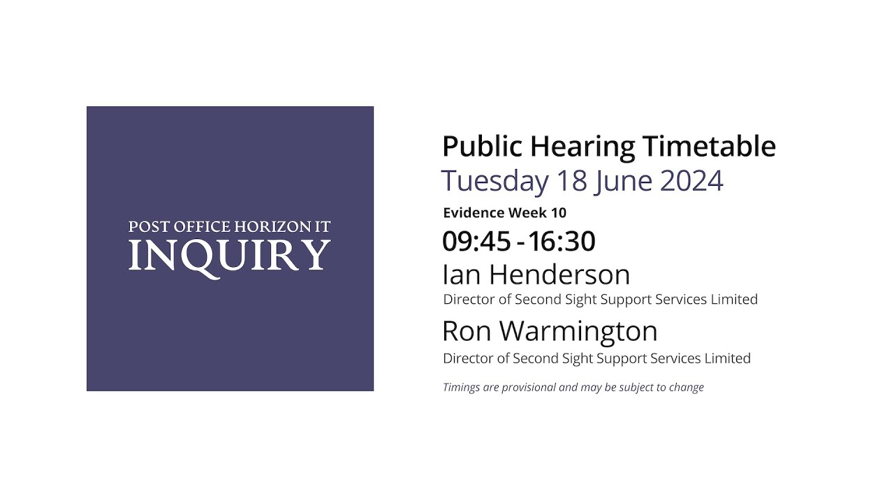 Ron Warmington - Day 152 PM (18 June 2024) - Post Office Horizon IT ...