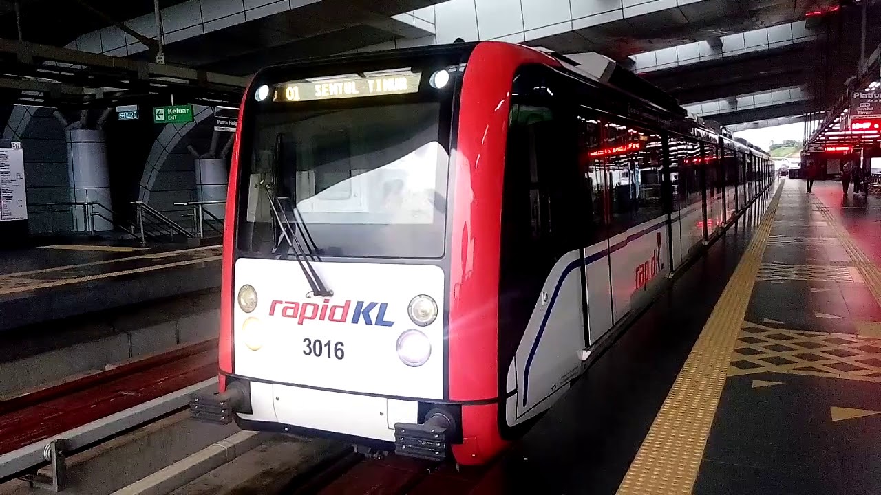 LRT SP Line: CSR Zhuzhou LRV "AMY" [01] departing at Putra Heights ...
