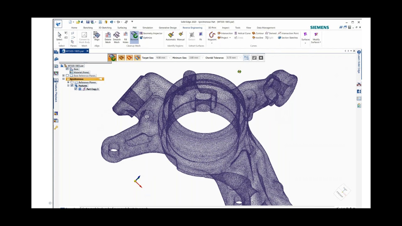 2019 07 25 Solid Edge 2020 Forward & Reverse Engineering Webinar Recording - YouTube