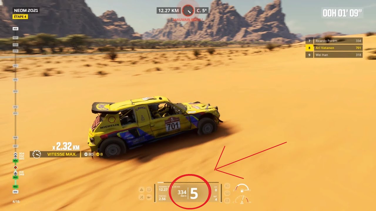 334 km/h en 205. DAKAR Desert Rally... [BUG !] - YouTube