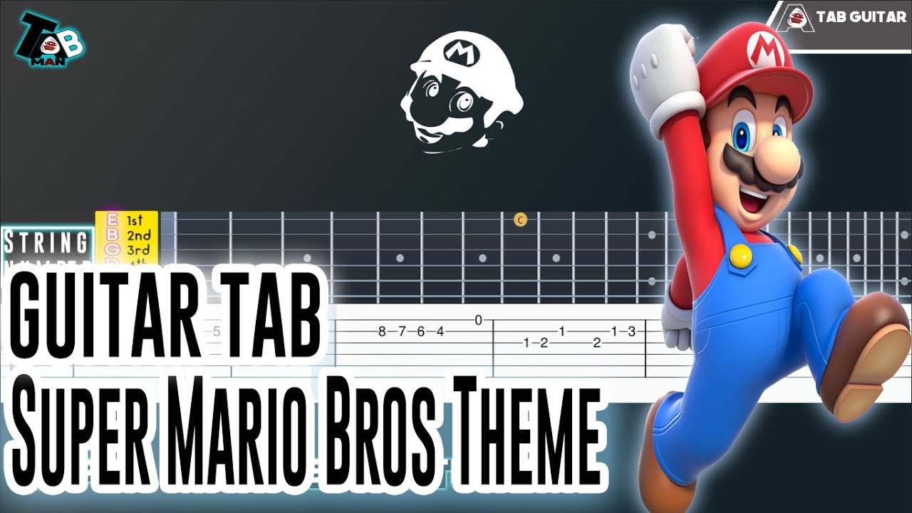 Super Mario Bros - Theme Guitar Tab Tutorial - YouTube