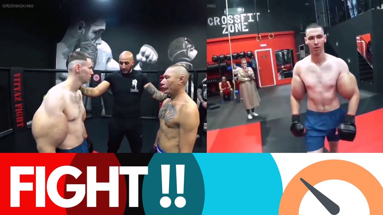 Russian boxer with the biggest arms in the World Fight - YouTube
