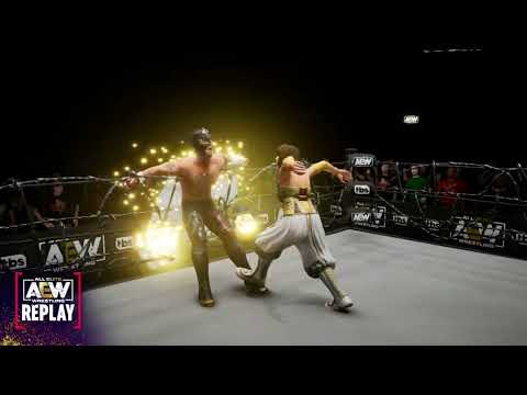 AEW: Fight Forever - Exploding Barbed Wire Death Match against Easy AI Bot - YouTube