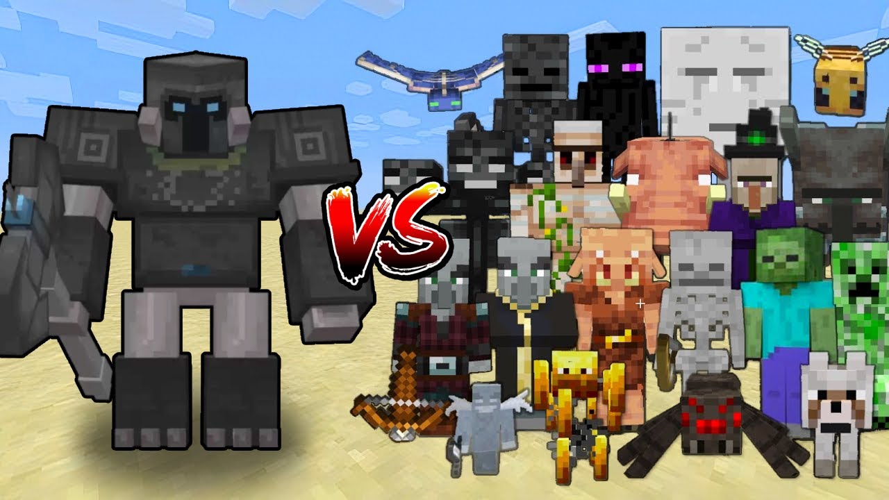 NAMELESS GUARDIAN VS EVERY MOB in Minecraft Mob Battle - YouTube