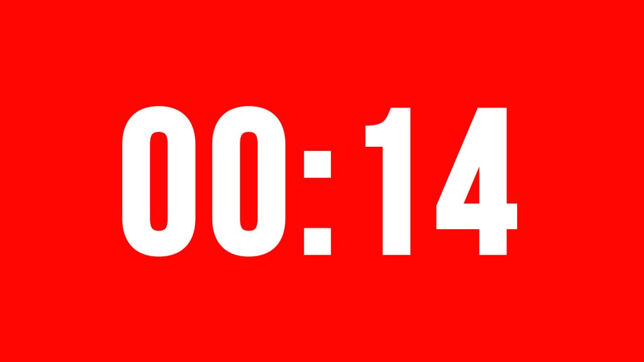 14 Second Timer With Alarm Without Music - YouTube