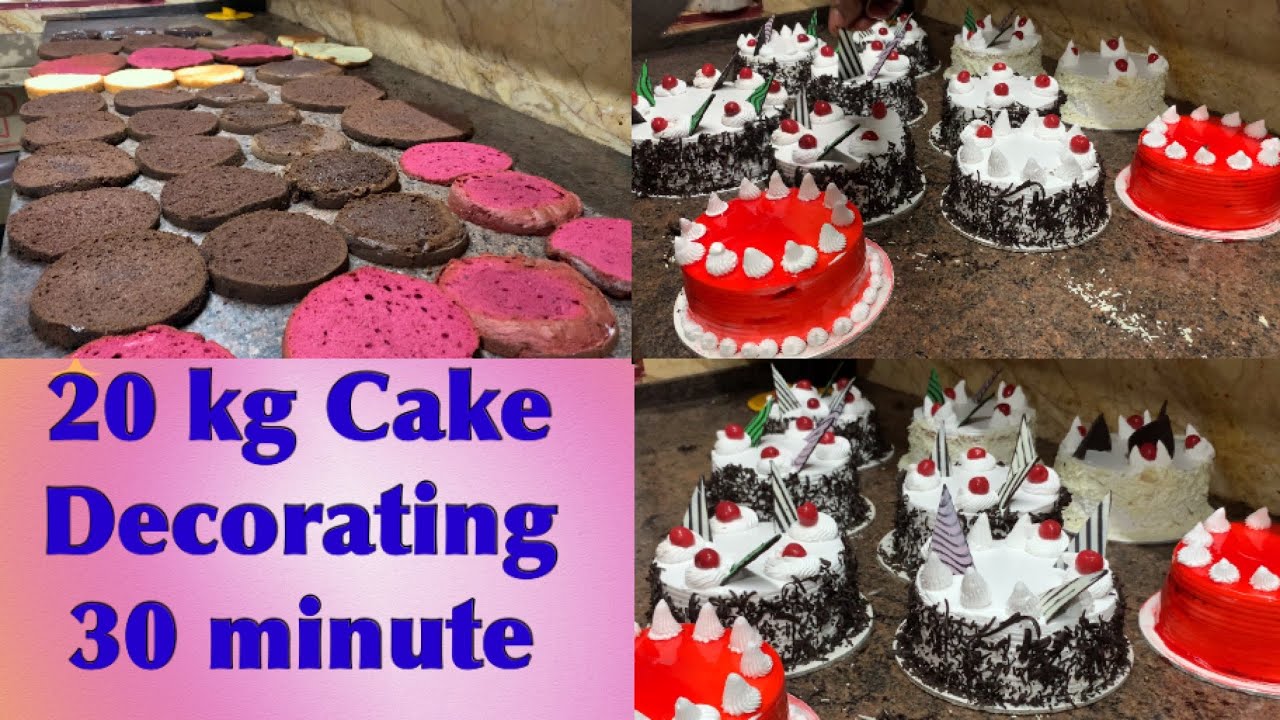 30 Minute 20 kg Cakes Decorating Ideas | How to Make Black Forest - YouTube