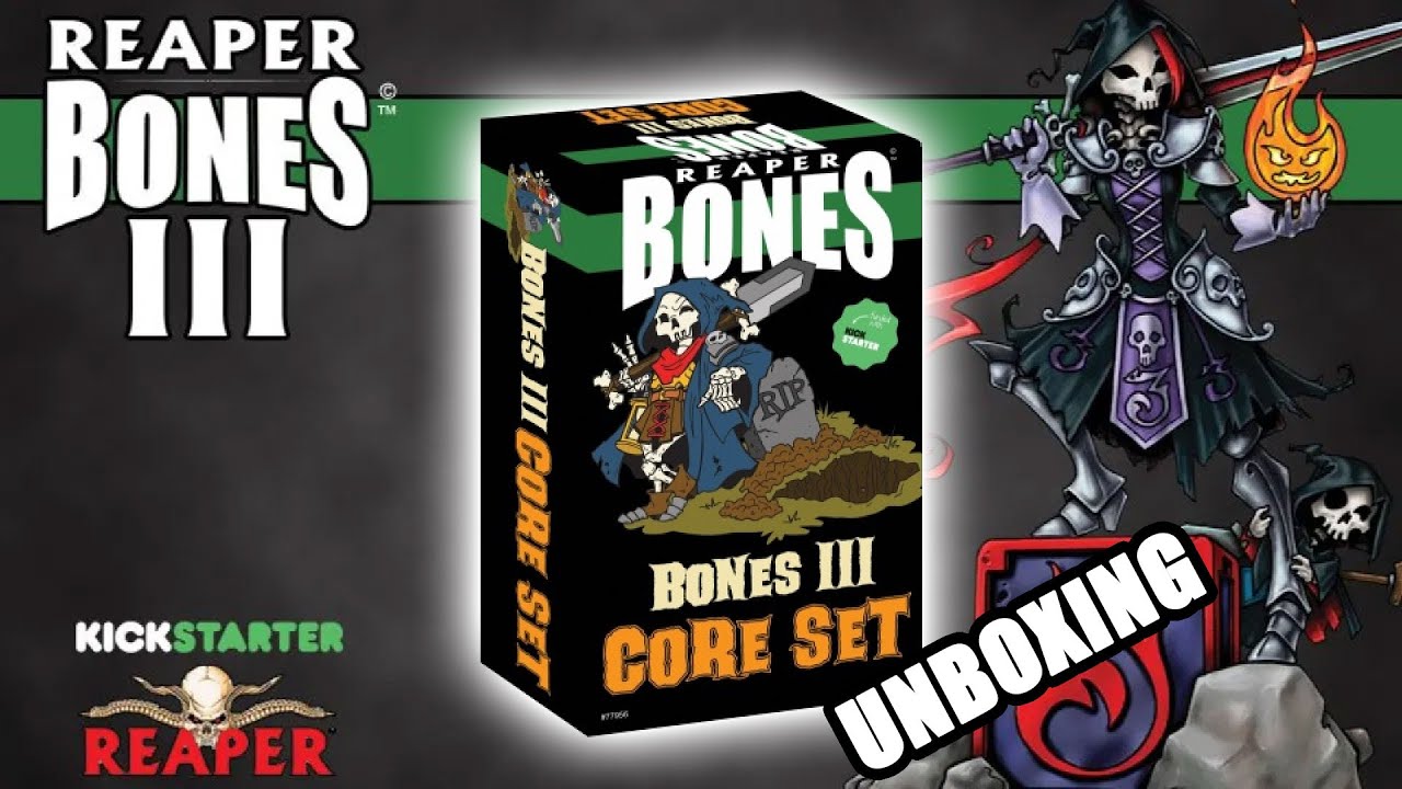 Reaper Bones III Core Set Unboxing - YouTube