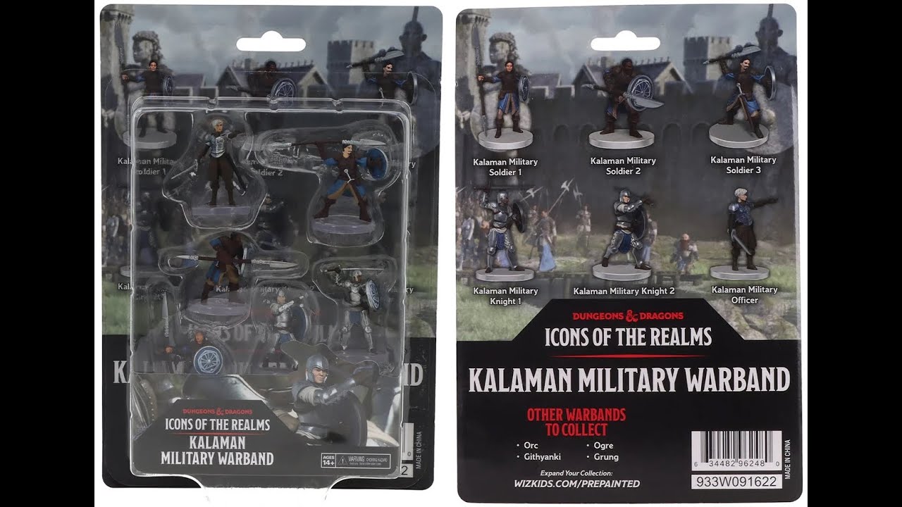 D&D Icons of the Realms Kalaman Military Warband, Pre-Painted ...