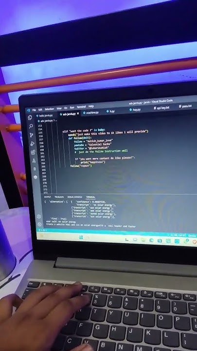 jarvis is so amazing🤩 just ask him to do anything... #ironman #coding #vscode #jarvis # ...