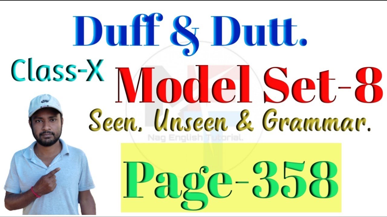 Model Set-8 // Duff & Dutt Model Set 8 Answers. //Question Bunch Class ...