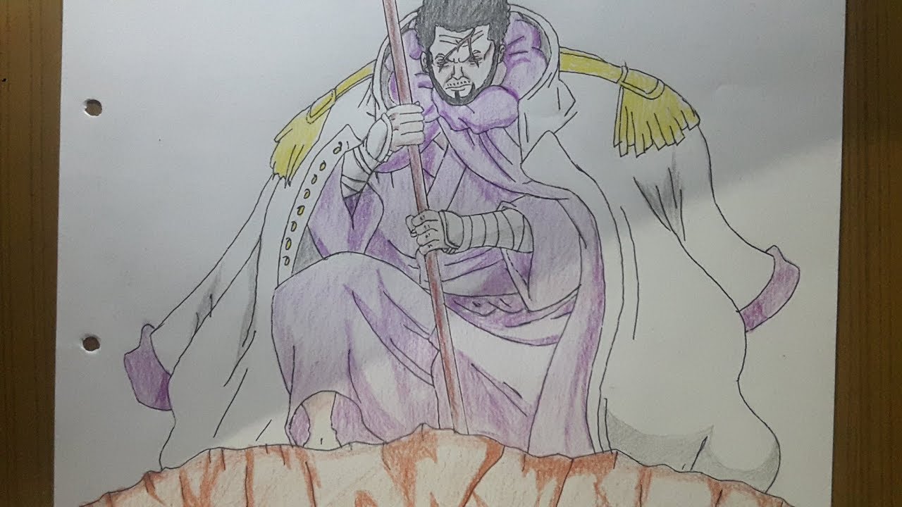 How To Draw And Color Admiral Fujitora Issho - One Piece - Speed ...