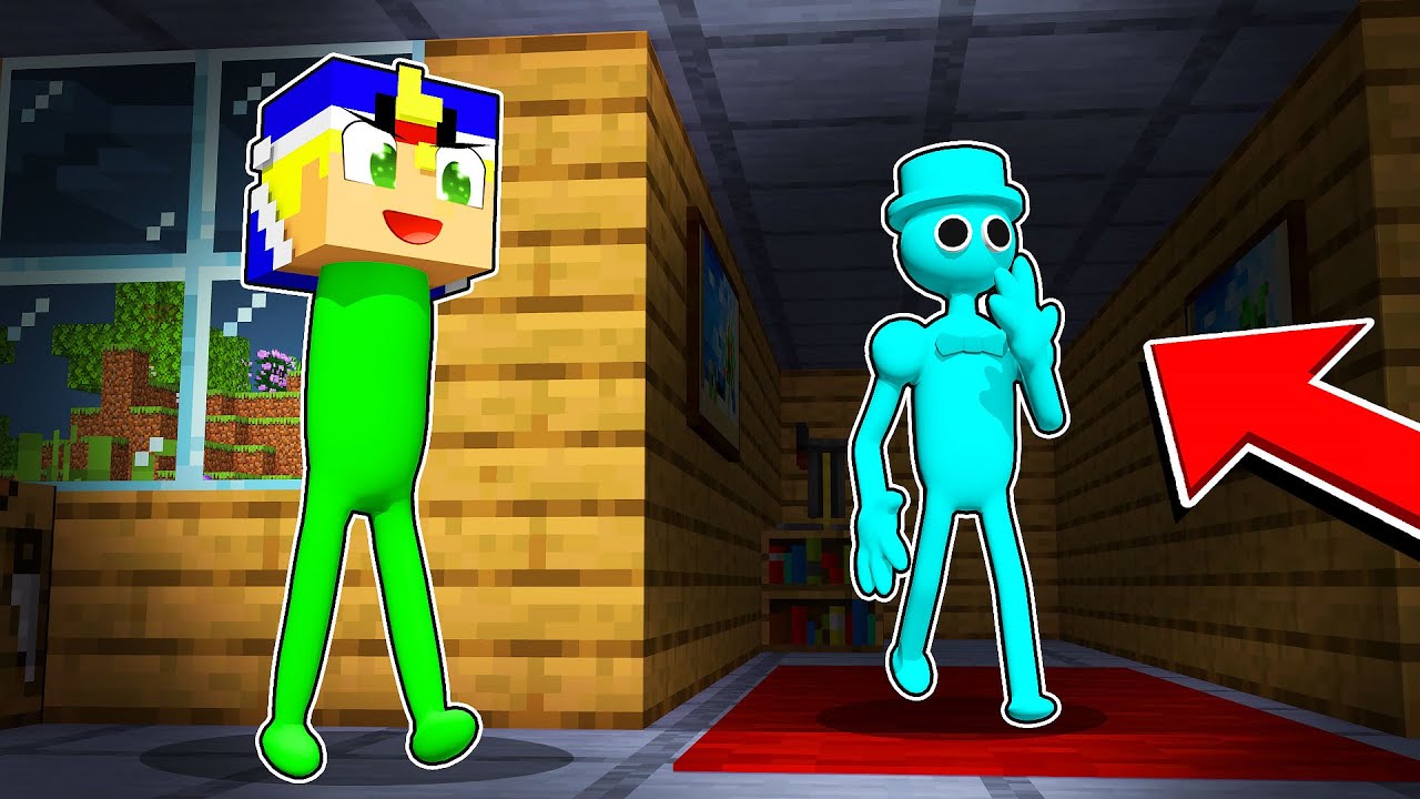 ME DISFARCEI DE LIME e ENGANEI o CIANO do RAINBOW FRIENDS no MINECRAFT ...