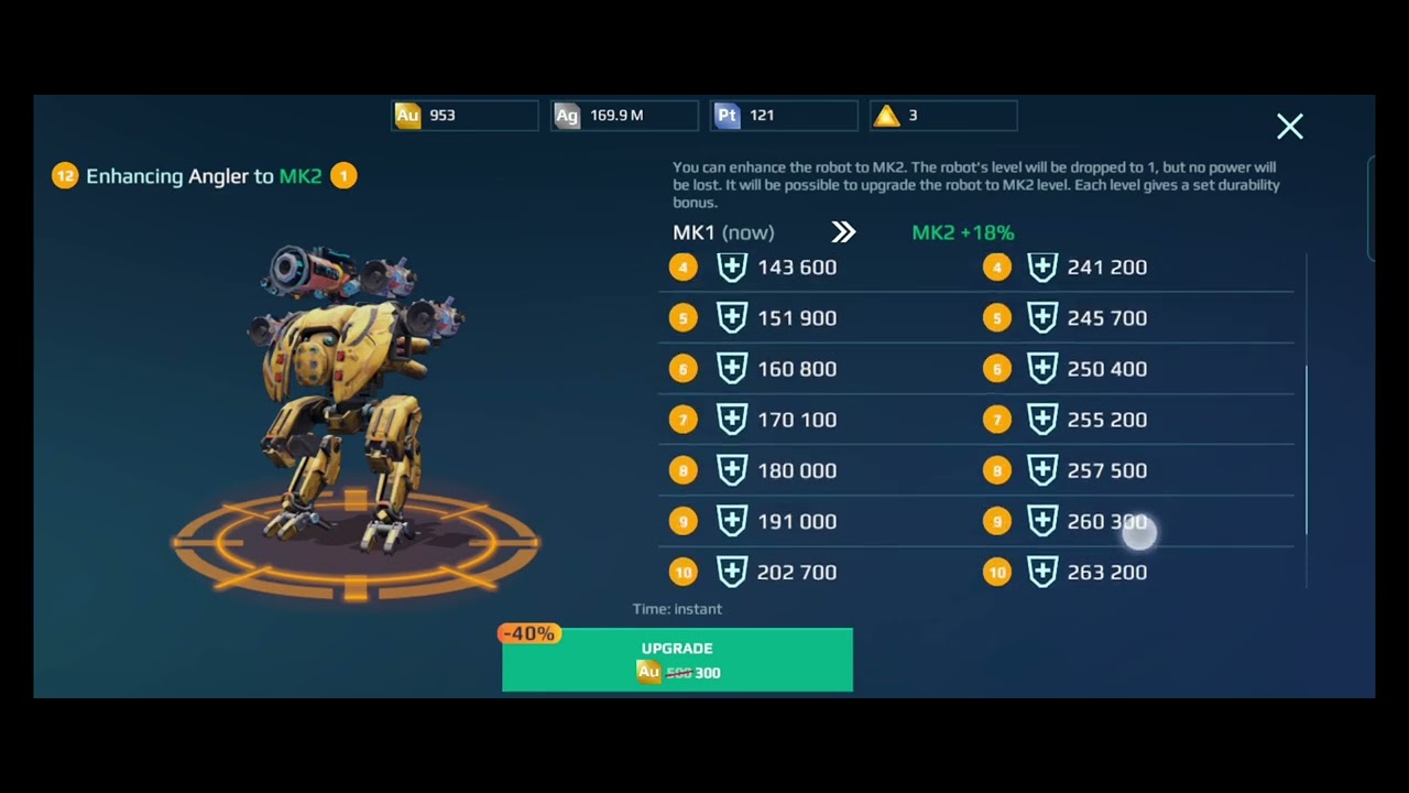 War Robots Angler upgradation from level 1 to Mk3 - YouTube