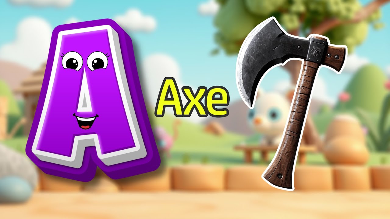 A is for Axe, ABC Phonics Song - Toddler Learning Songs, Nursery Rhymes ...
