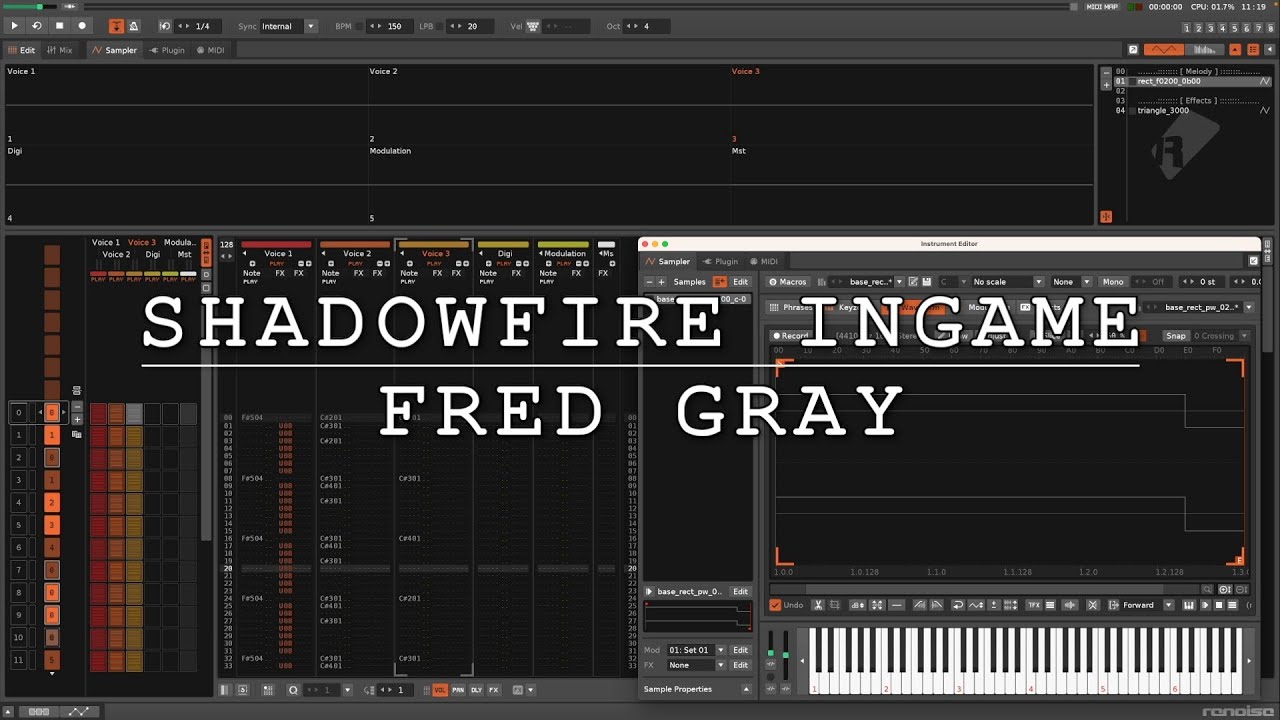 Fred Gray: Shadowfire In Game [C64 cover in Renoise] 🎹 - YouTube
