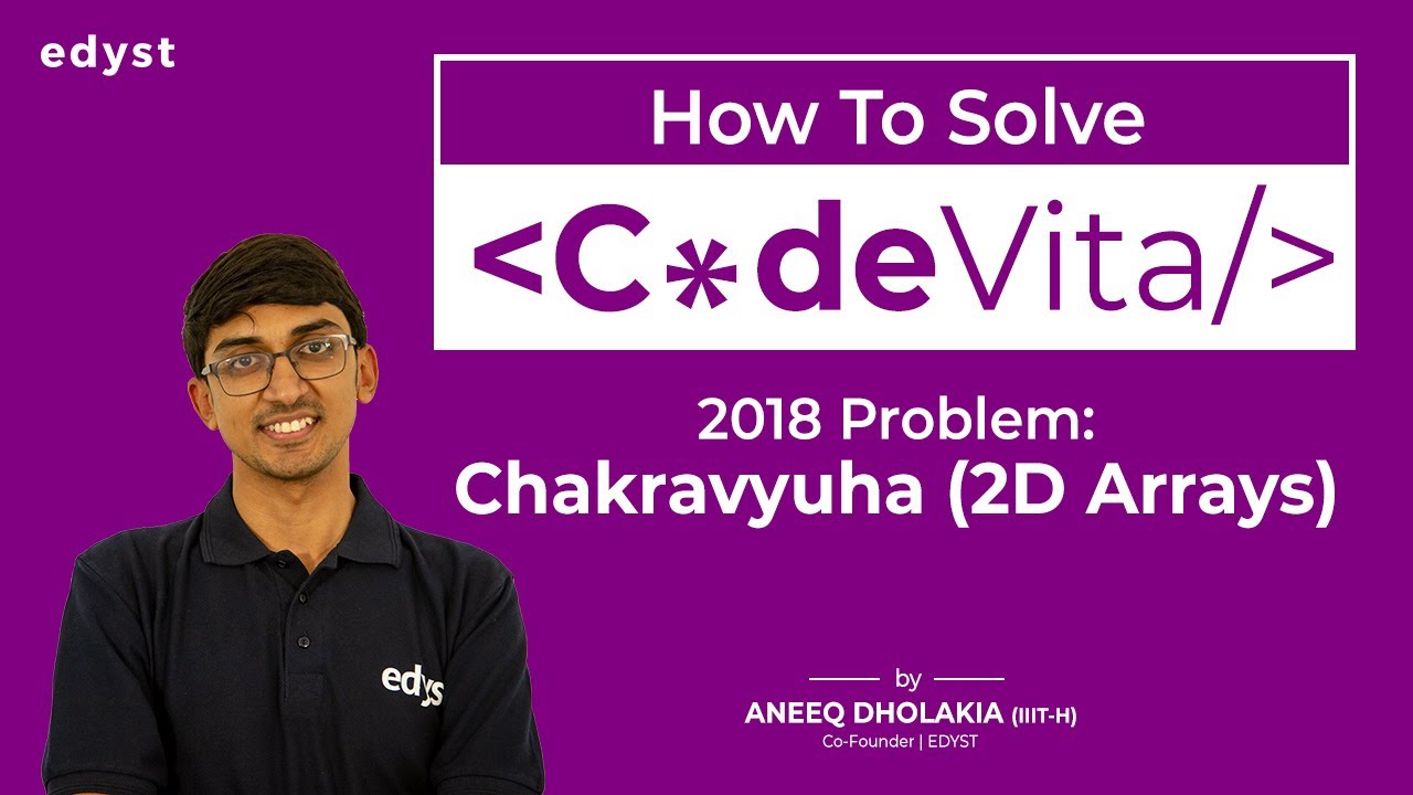 Webinar 4: Chakravyuha (2D Array) | CodeVita | Solution by Edyst - YouTube