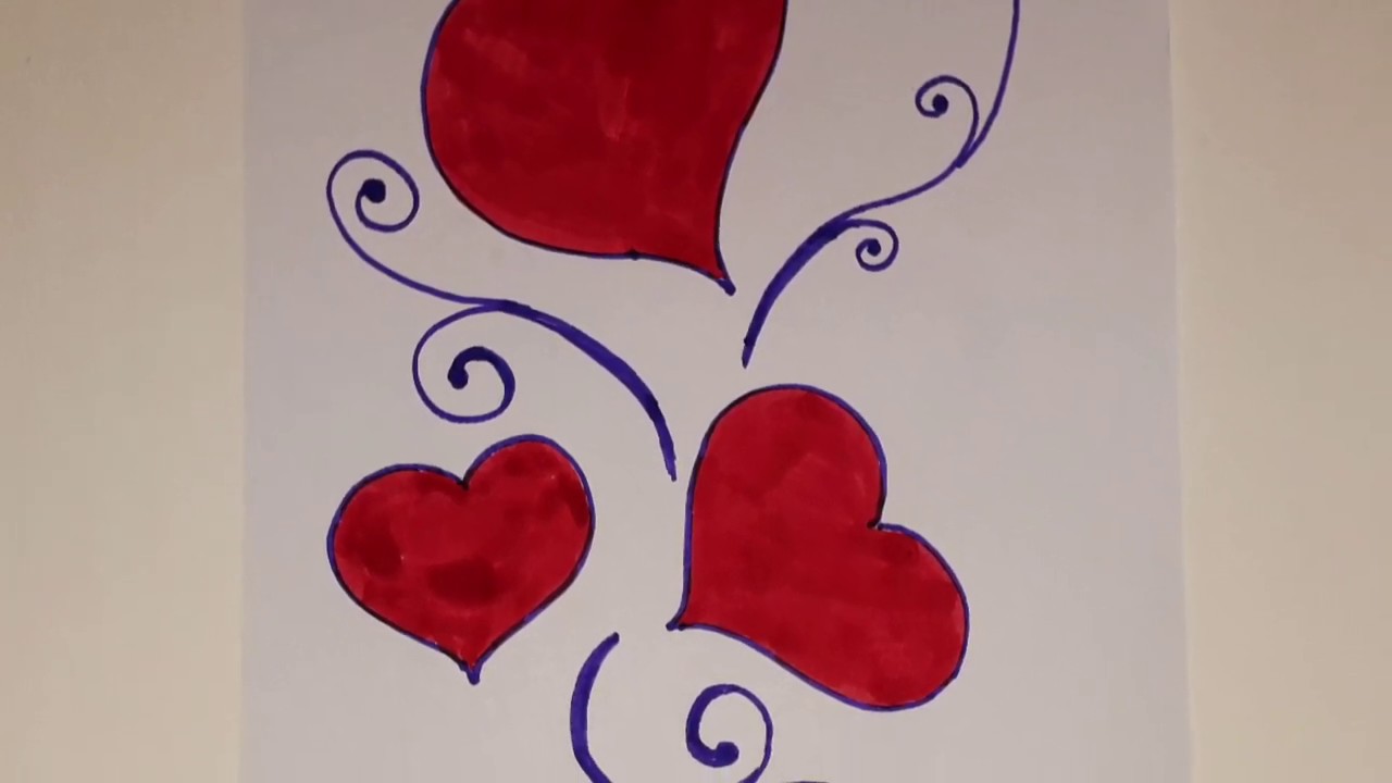 How to Draw easy way of Heart Shapes || Drawing online classes In ...