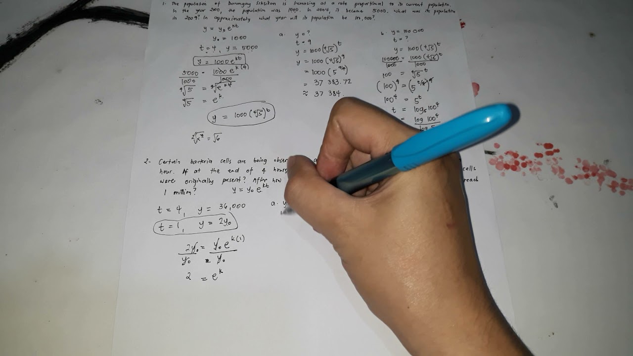 Solving Problems Involving Exponential Growth antidifferentiation Solving Problems Involving Exponential Growth antidifferentiation