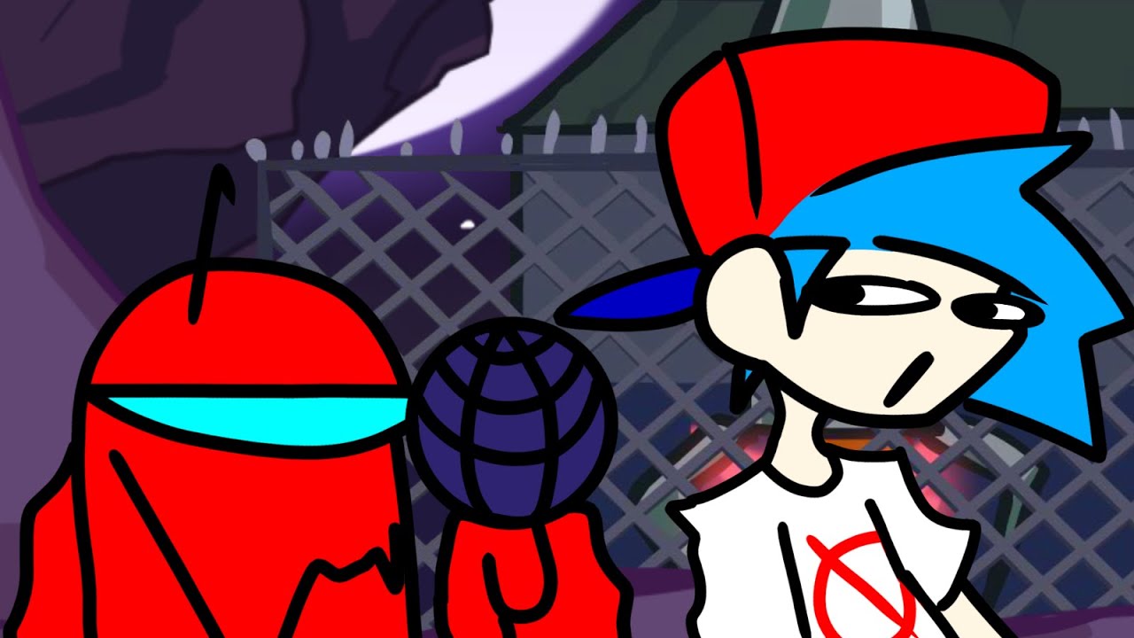 FNF - Among us V4 sussus moogus but everyone sings in ANIMATION part 1 ...