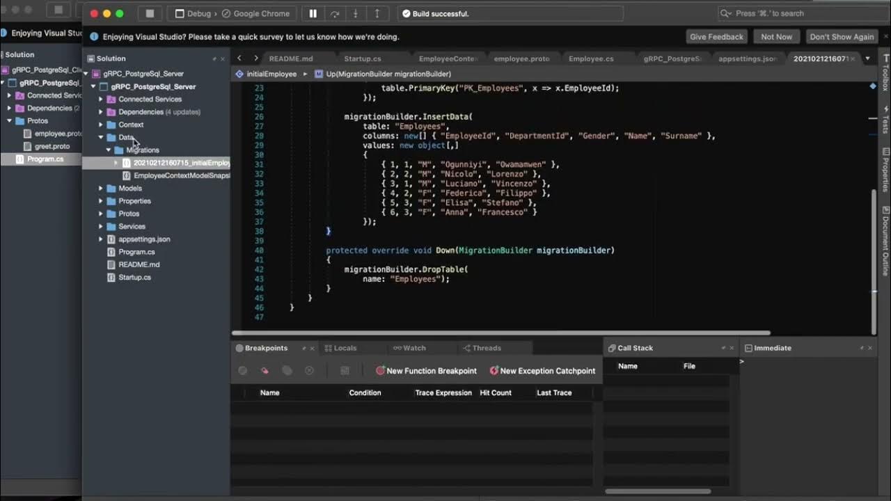 ASP.NET Core gRPC Service EF gRPC PostgreSQL - YouTube