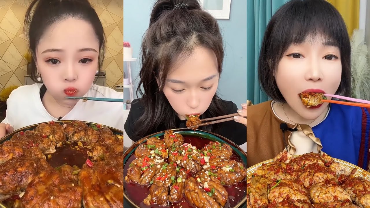Pig Brain Eating Mukbang | Spicy Pork Brain Eating Mukbang Compilation ...