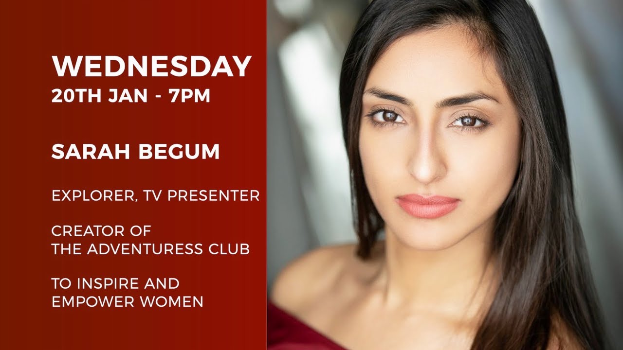 Live Stream - Sarah Begum - The Adventuress Club - YouTube