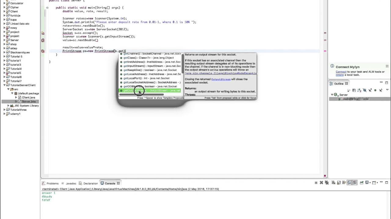 How to make simple Server Client Socket App in Java - YouTube