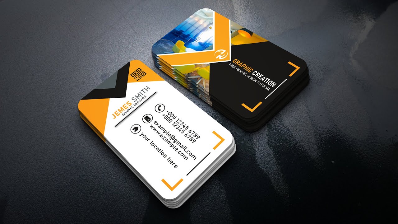 Business Card Design Photoshop CC Tutorial - YouTube