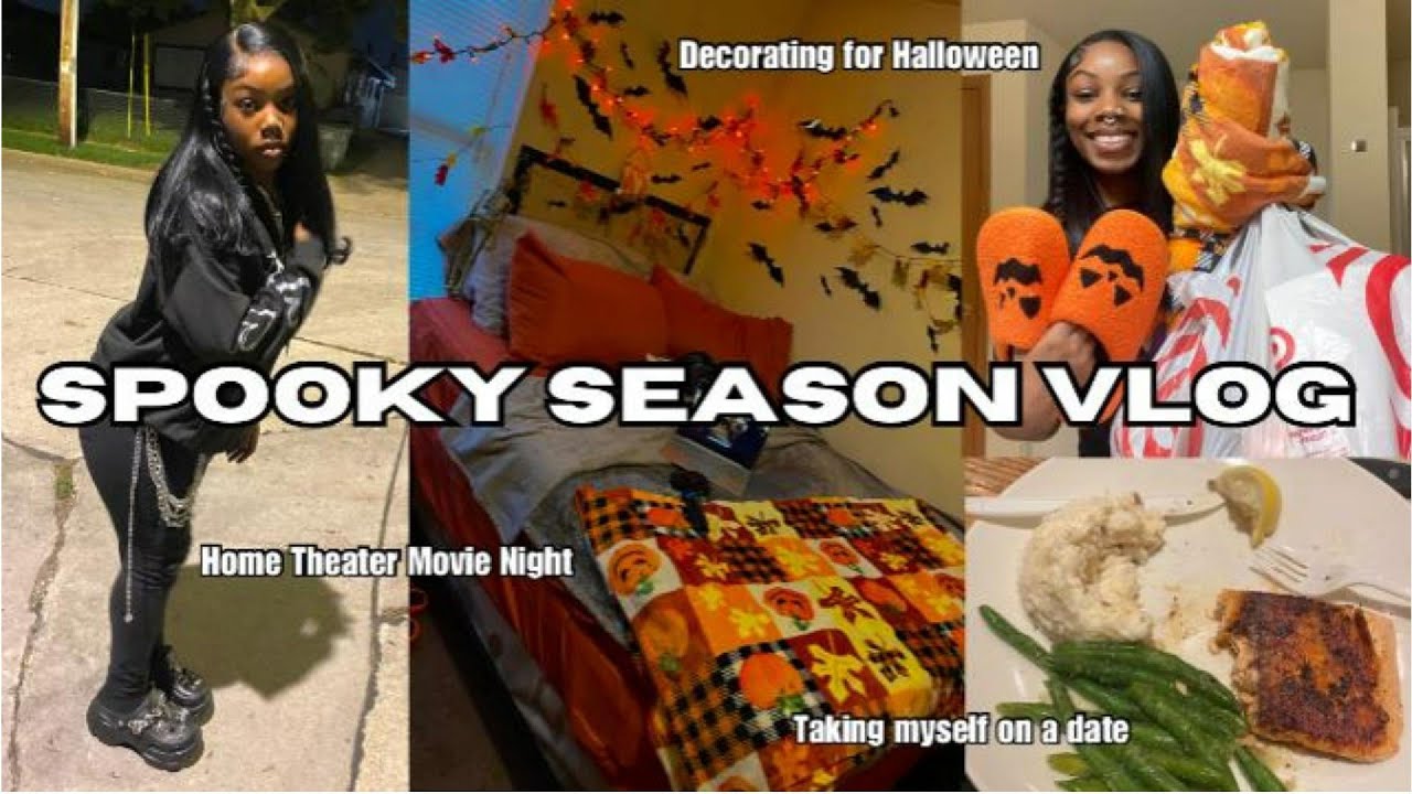 Spooky Season Vlog | Decorating For Halloween + At Home Theater Movie ...