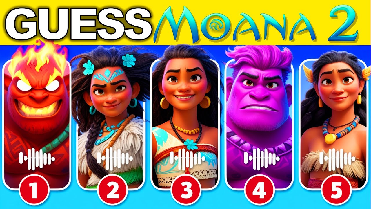 Guess The Moana 2 Movie We're Back Characters by Voice 🎤🌴🌊 | Moana 2 ...