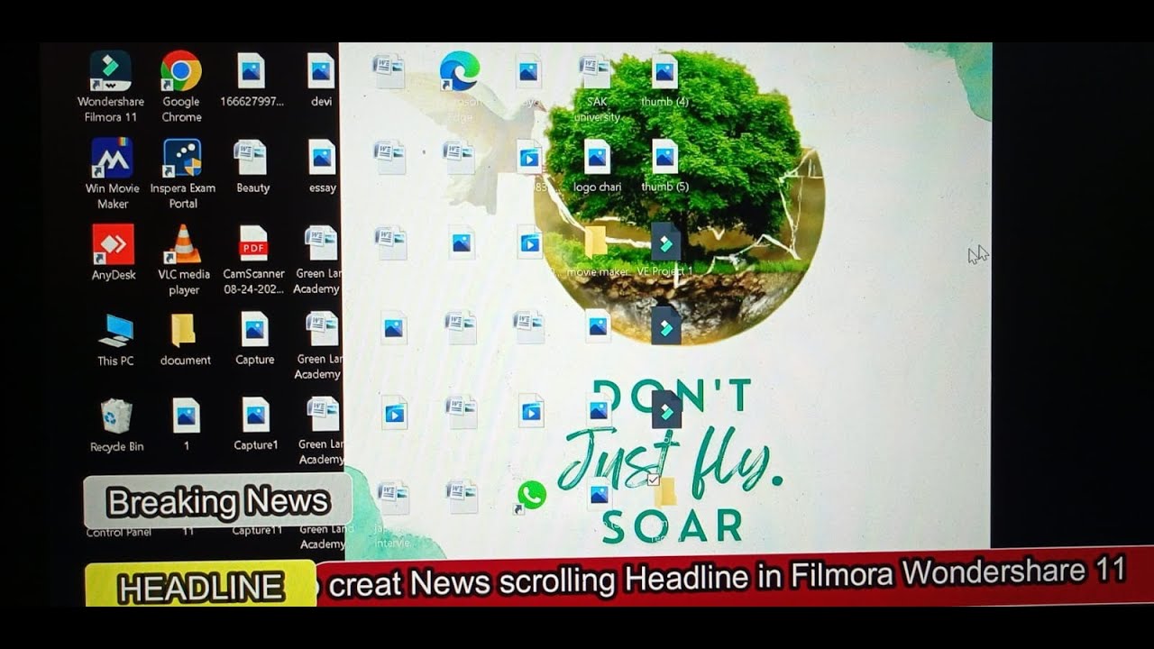 How to Create News Scrolling Headline in Filmora wondershare 11 | How ...