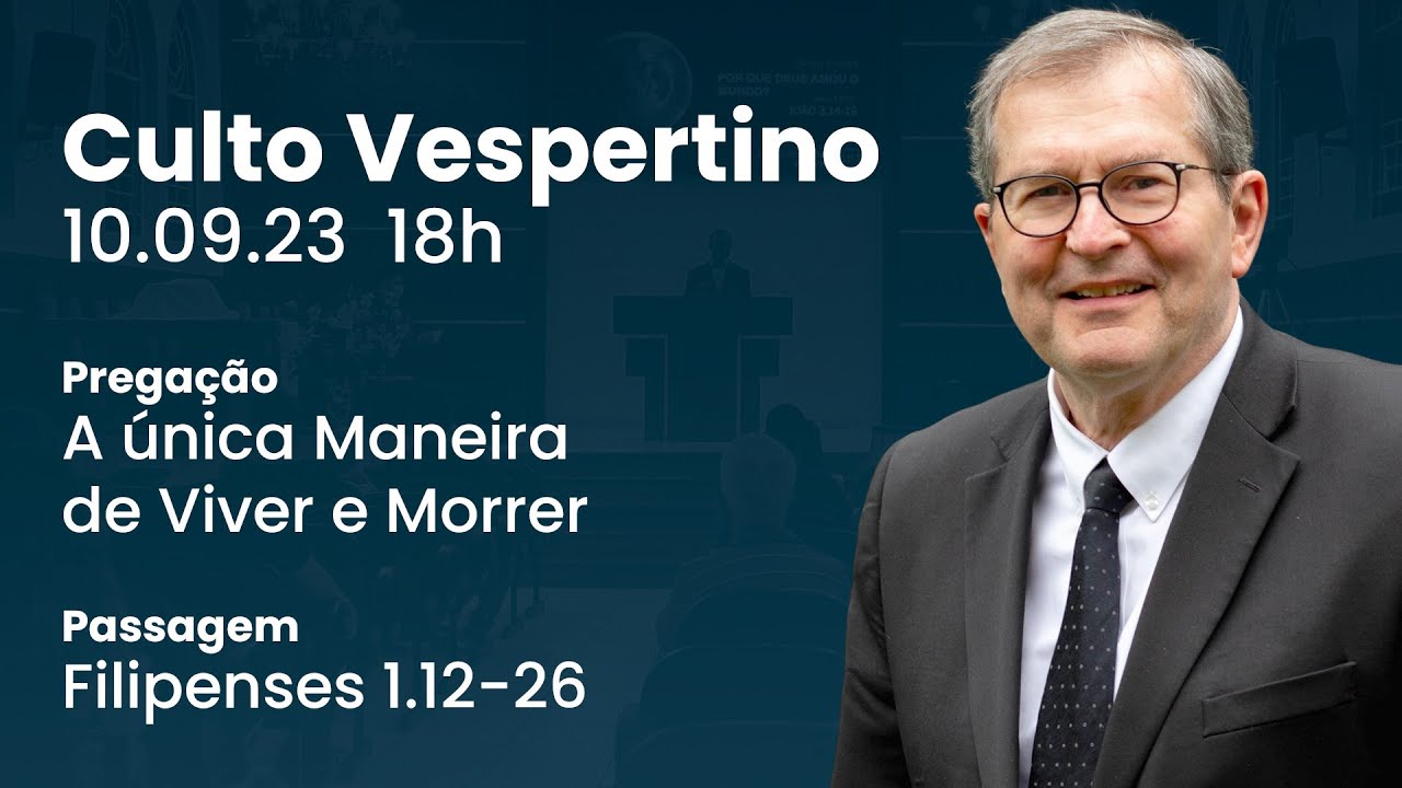 🔴 Culto Vespertino | 10/9 18h - Pr. Joel Beeke - YouTube