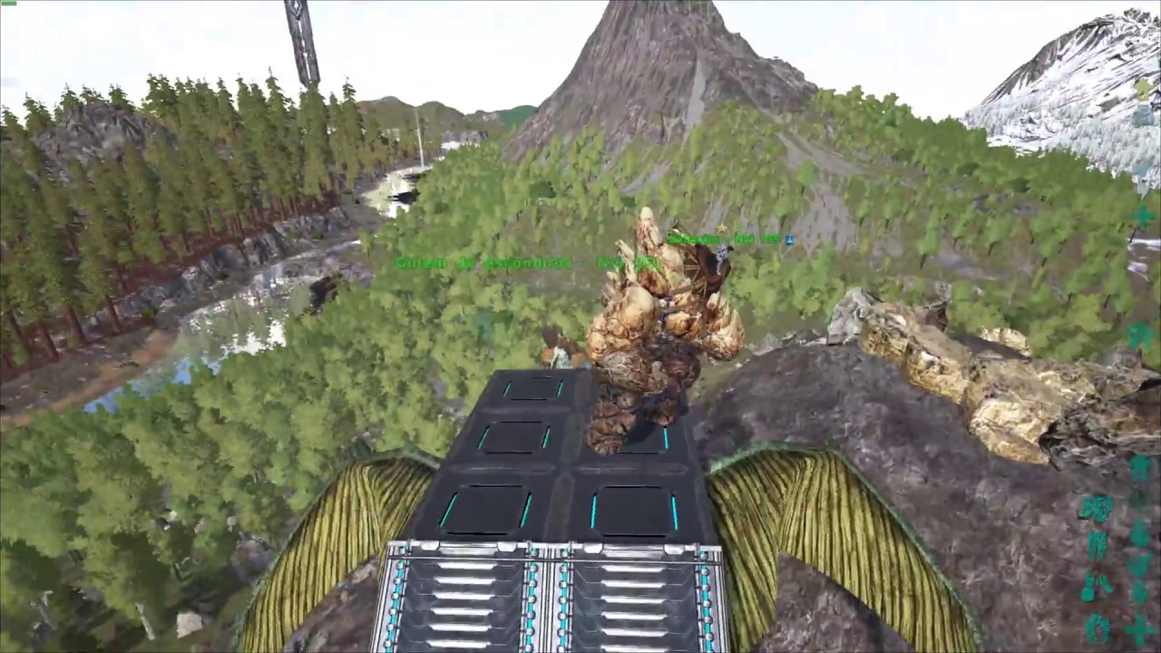 ARK Survival Evolved REAL 4K BUG PESO ILIMITADO QUETZAL Y RUBBLE GOLEM ...