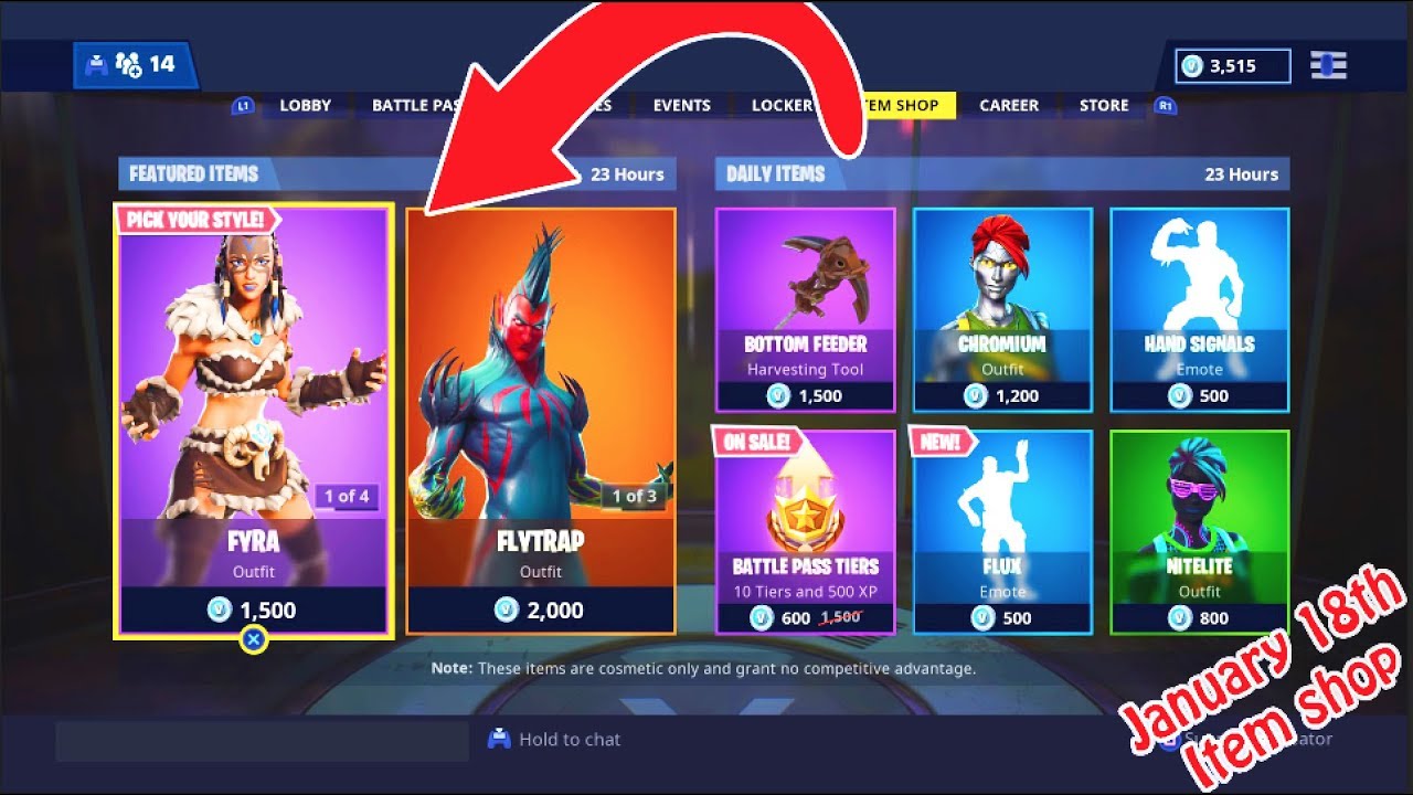 *NEW* FLUX EMOTE + *RARE* FLYTRAP SKIN AND FYRA JAEGER - FORTNITE ITEM ...
