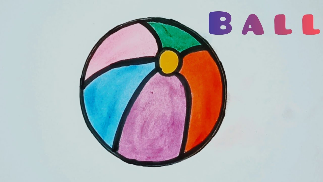 How to draw a ball || Easy ball drawing - YouTube