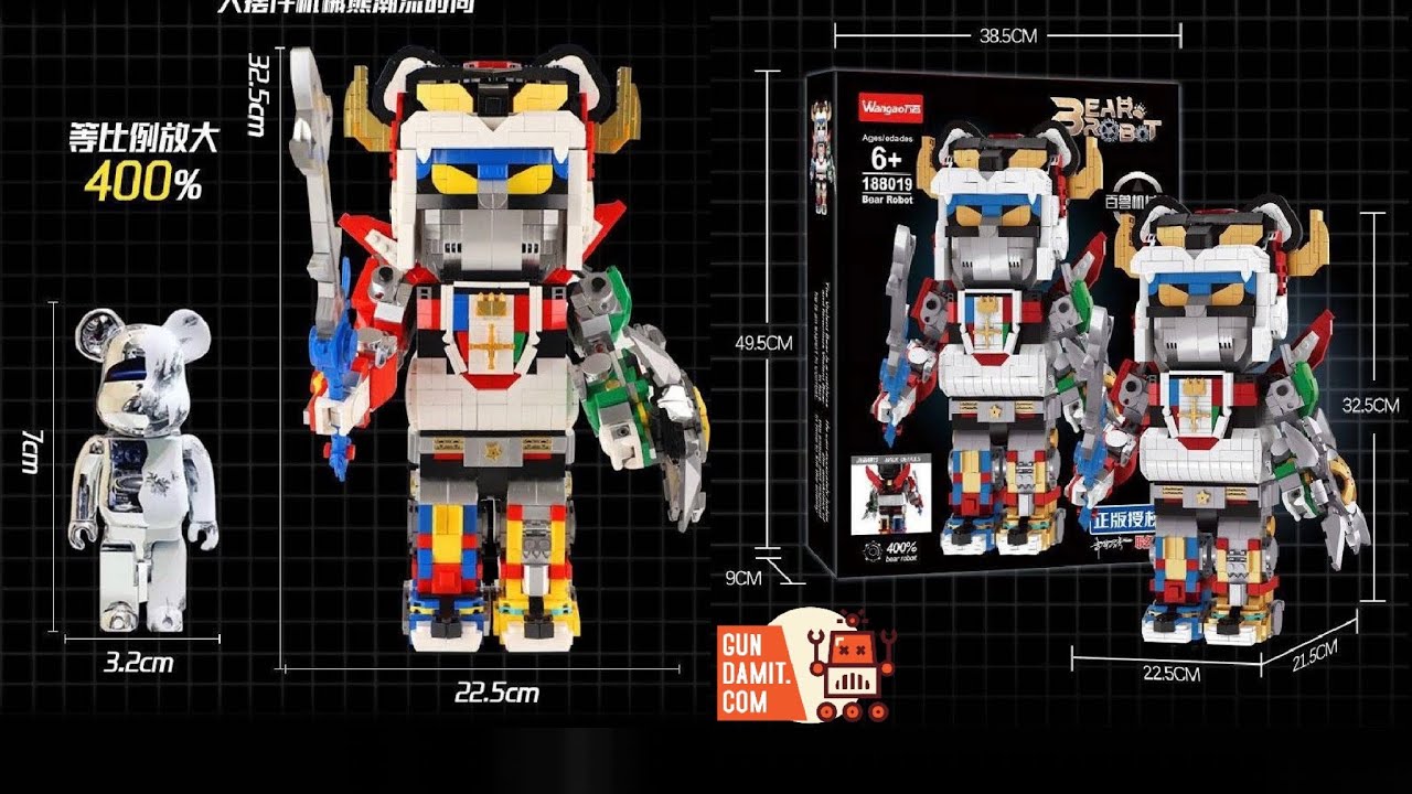 New voltron Wangao Bear Robot Voltron build a figure revealed preorder ...