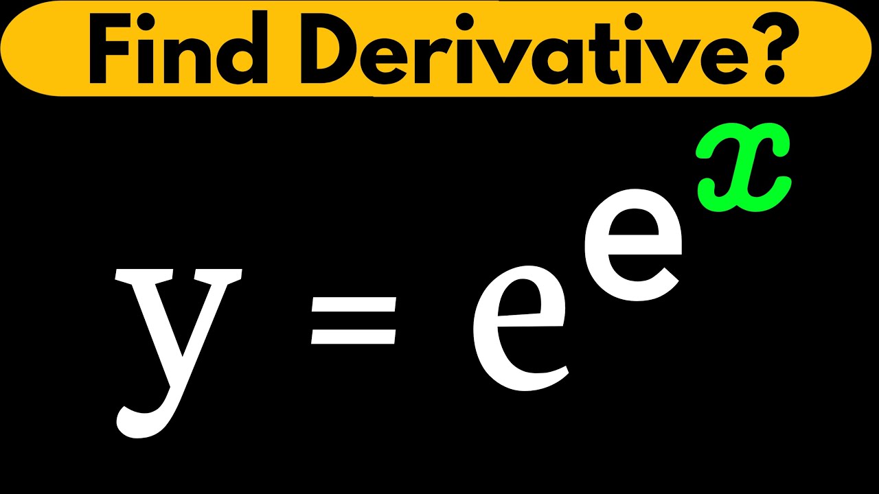 Find the derivatives of y = e^(e^x) | How to find the derivatives ...