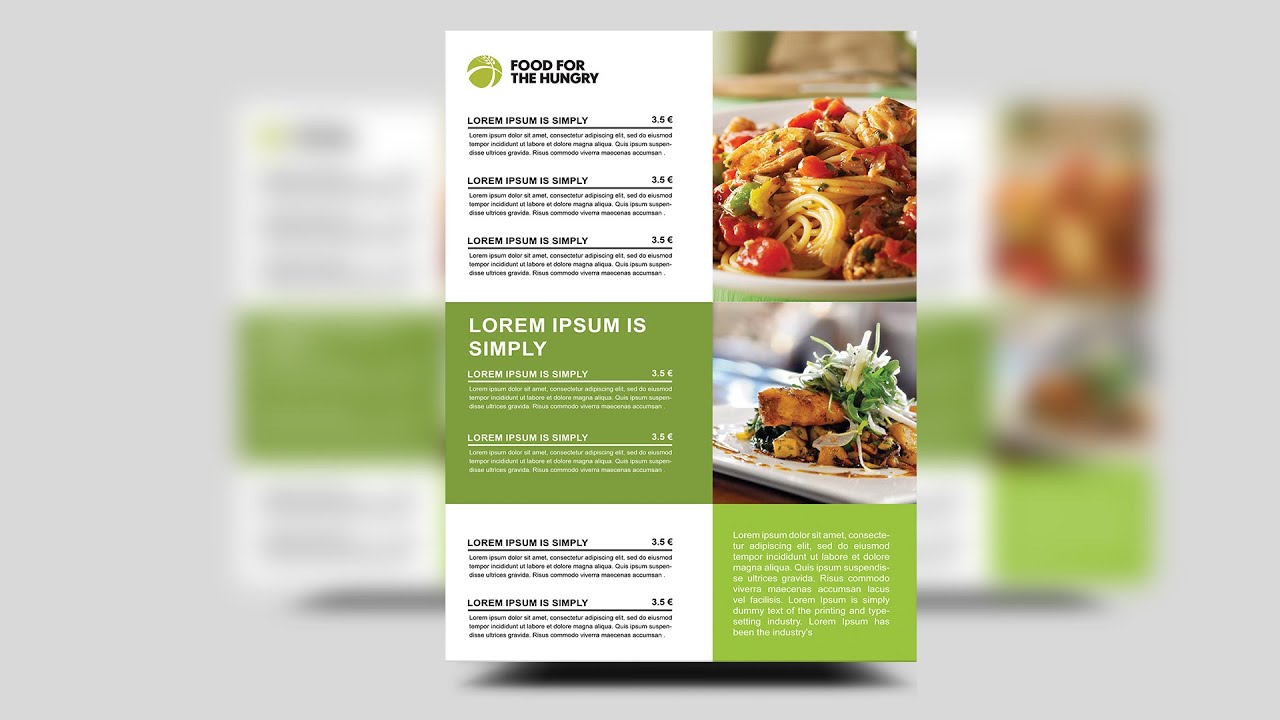 Create a Professional Restaurant Menu, Coffee Shop | Photoshop ...