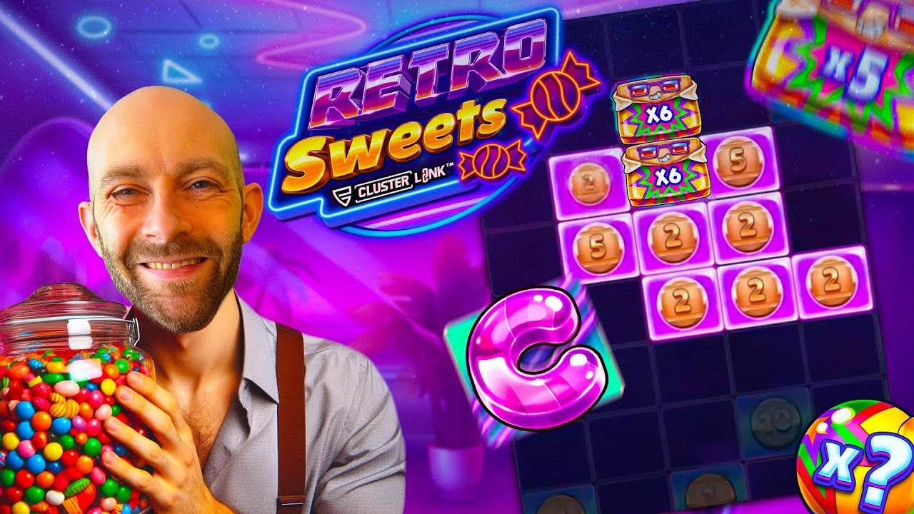 RETRO SWEETS (Push Gaming) New Online Slot BIG WIN!! - YouTube