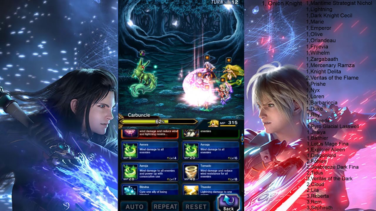 Fighting 3 Star Esper Carbuncle With Luck! [FFBE Global] - YouTube