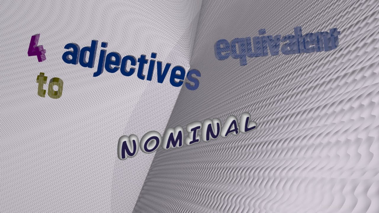 nominal - 4 adjectives which mean nominal (sentence examples) - YouTube