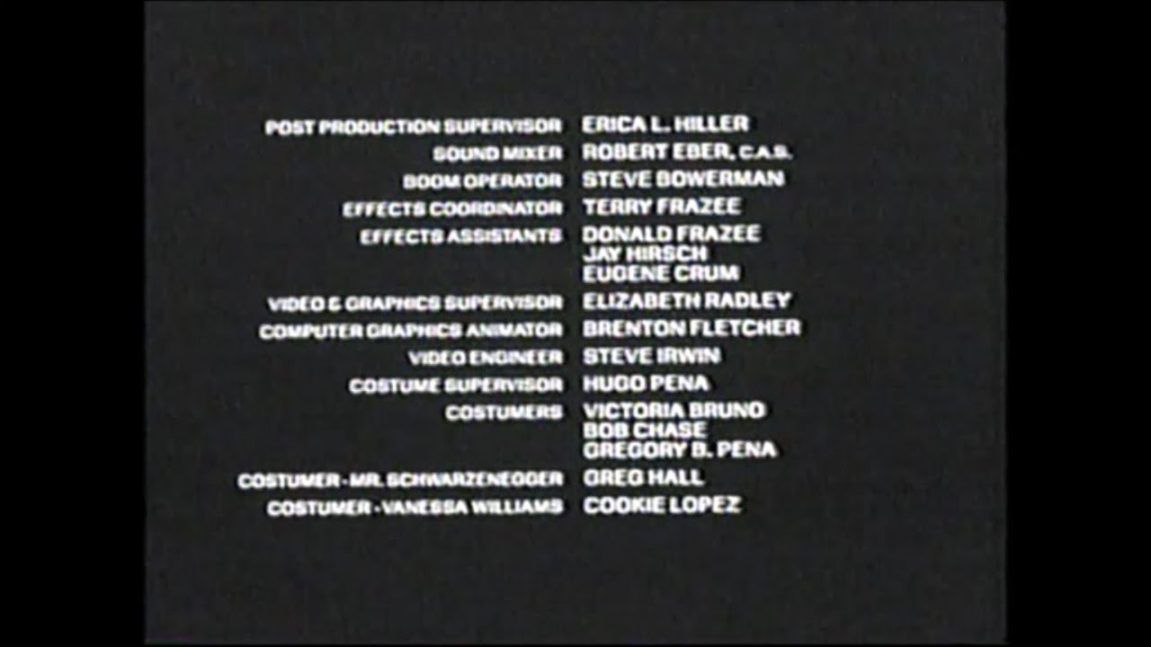 Eraser (1996) End Credits (TBS 2007/2008) - YouTube