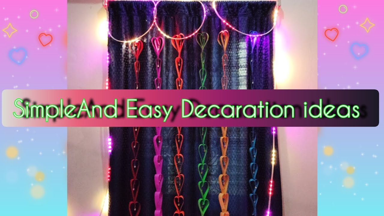 Simple and Easy Decaration ideas||Decaration ideas with colour paper ...